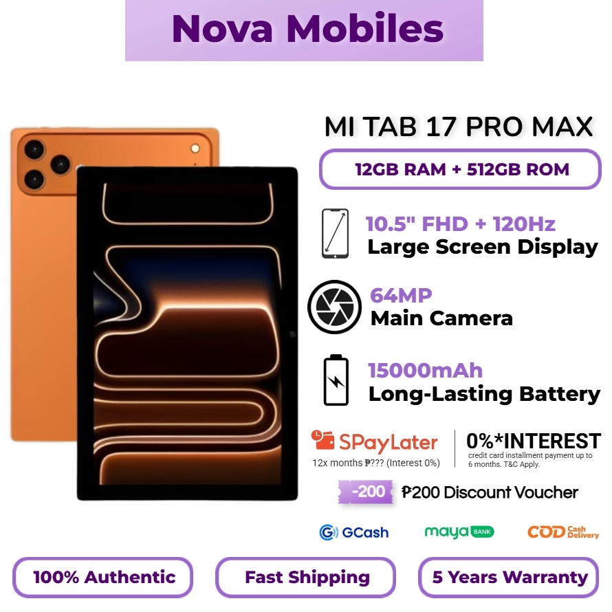 2026 NEW MI Tab 17 Pro Max 10.5” | 12GB+512GB | 4G/5G Dual SIM | WiFi ...
