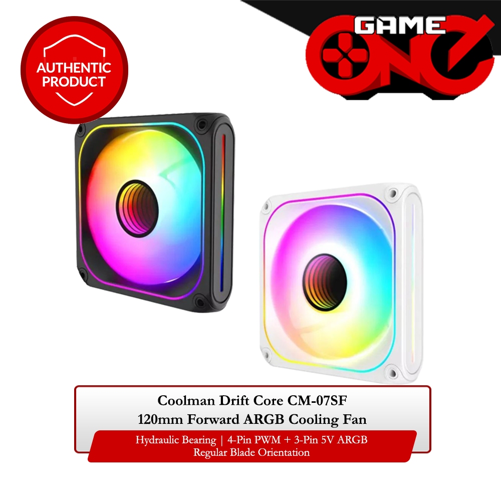 Coolman Drift Core CM-07SF 120mm Forward ARGB Cooling Fan | Shopee ...