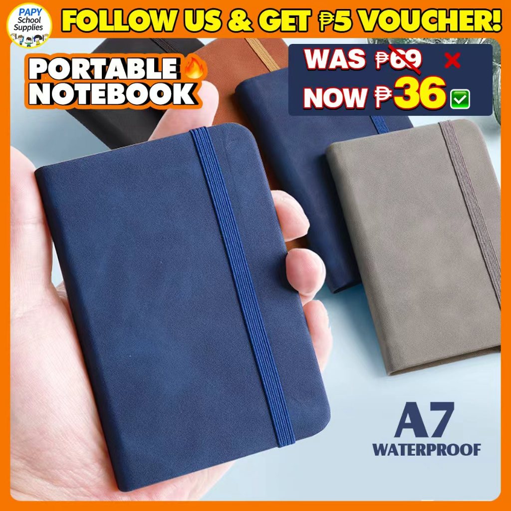 A7 100 Sheets Mini Leather Notebook Diary Book Notebook School Supplies ...