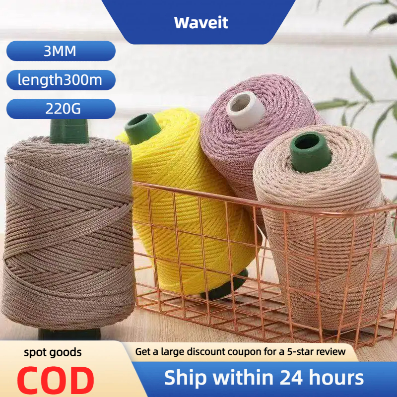 Yarn 3mm Rolled Crochet Thick Nylon 3mm Tiny Cord Summer Hat Craft Rope ...