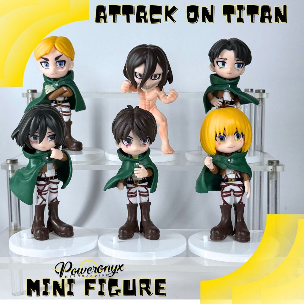 AOT Attack On Titan Eren Levi Mikasa Armin Mini Figure | Shopee Philippines