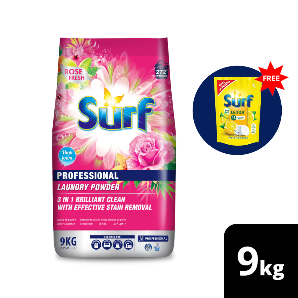 BUY 1 Surf Rose Fresh Laundry Powder 9kg, GET FREE Surf Dishwashing ...