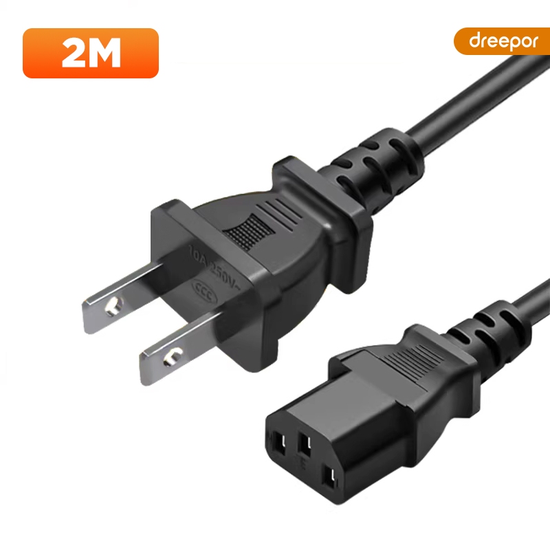 Dreepor Power Cord 2 Pin Plug Power Cable Rice Cooker Cord(2pin plug ...