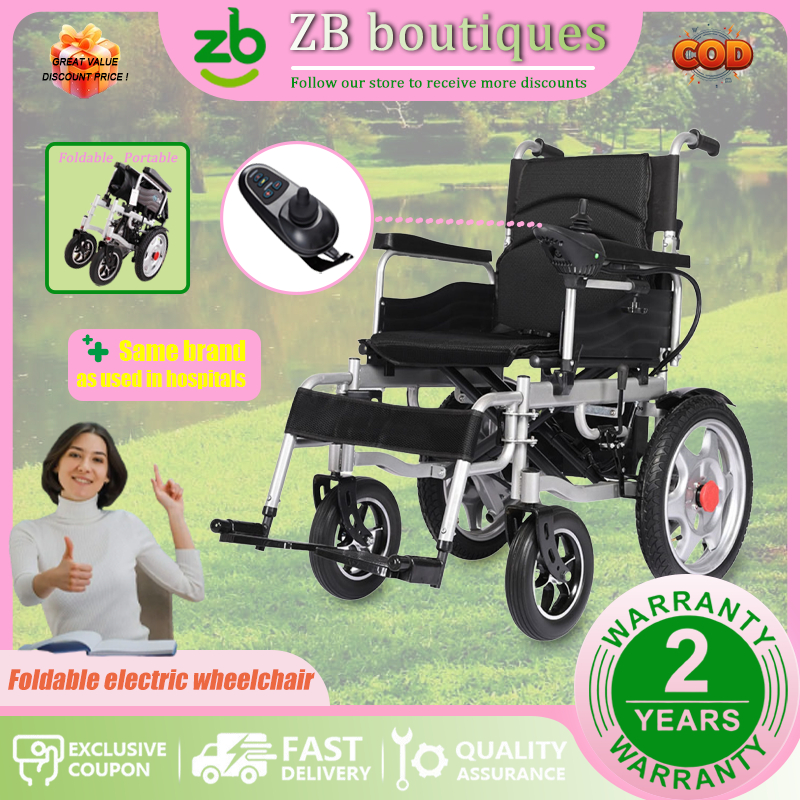 Electric wheelchair foldable intelligent automatic 4-wheeled mobility ...