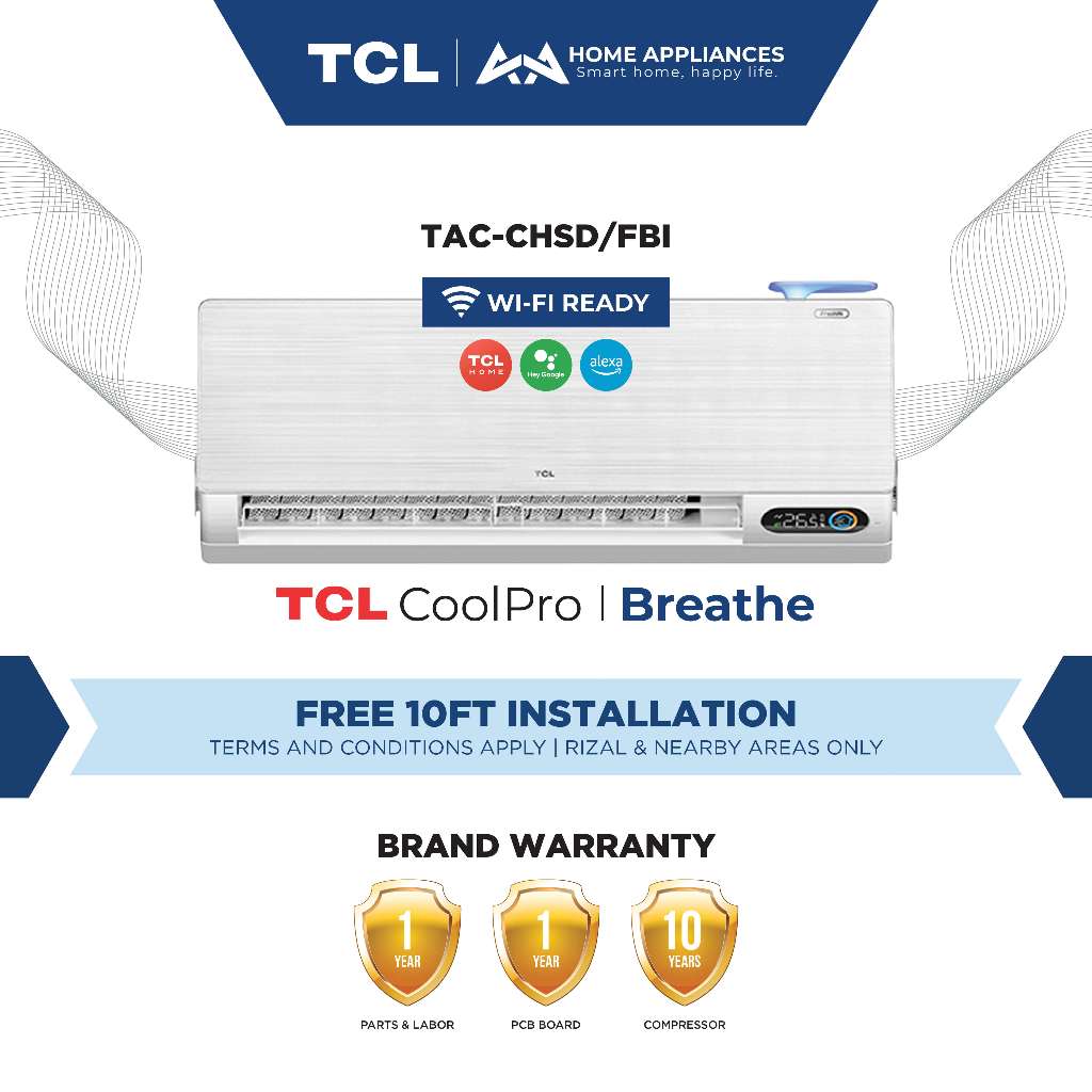 TCL CoolPro | Breathe | Split Type Aircon | AI Full DC Inverter - TAC ...