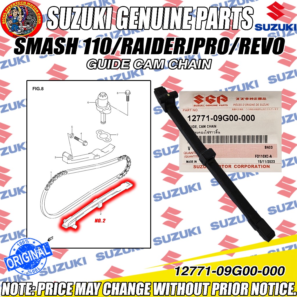 SMASH 110/RAIDER J PRO/SMASH REVO GUIDE CAM CHAIN (SGP) (GENUINE: 12771 ...