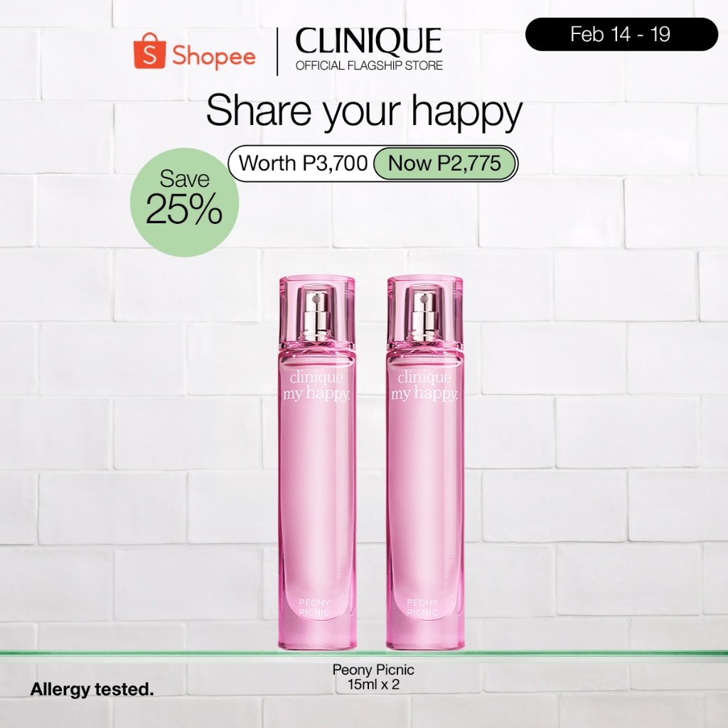 [Feb 14-16 Only] Clinique - 2-pcs Fragrance Set with My Happy Perfume ...