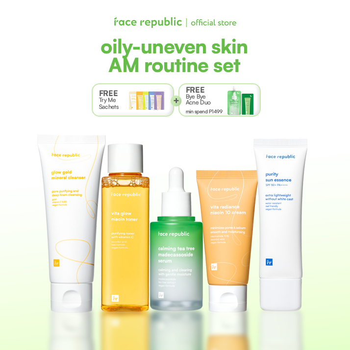 Face Republic Oily Uneven (OU) Routine Set [Acne, Pimples, Brightening ...