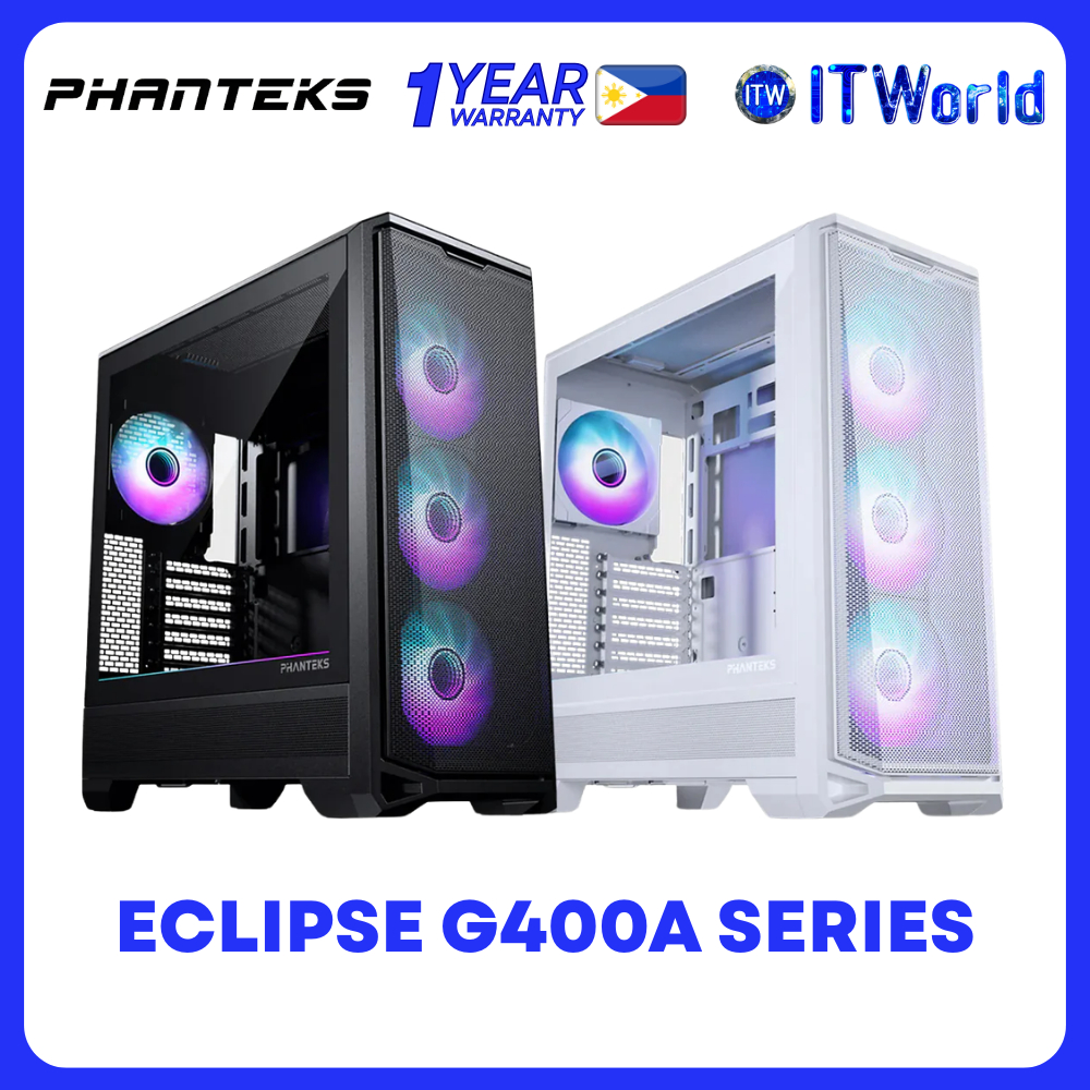 Phanteks Eclipse G400A Tempered Glass Mid-Tower Gaming Case D-RGB Black ...