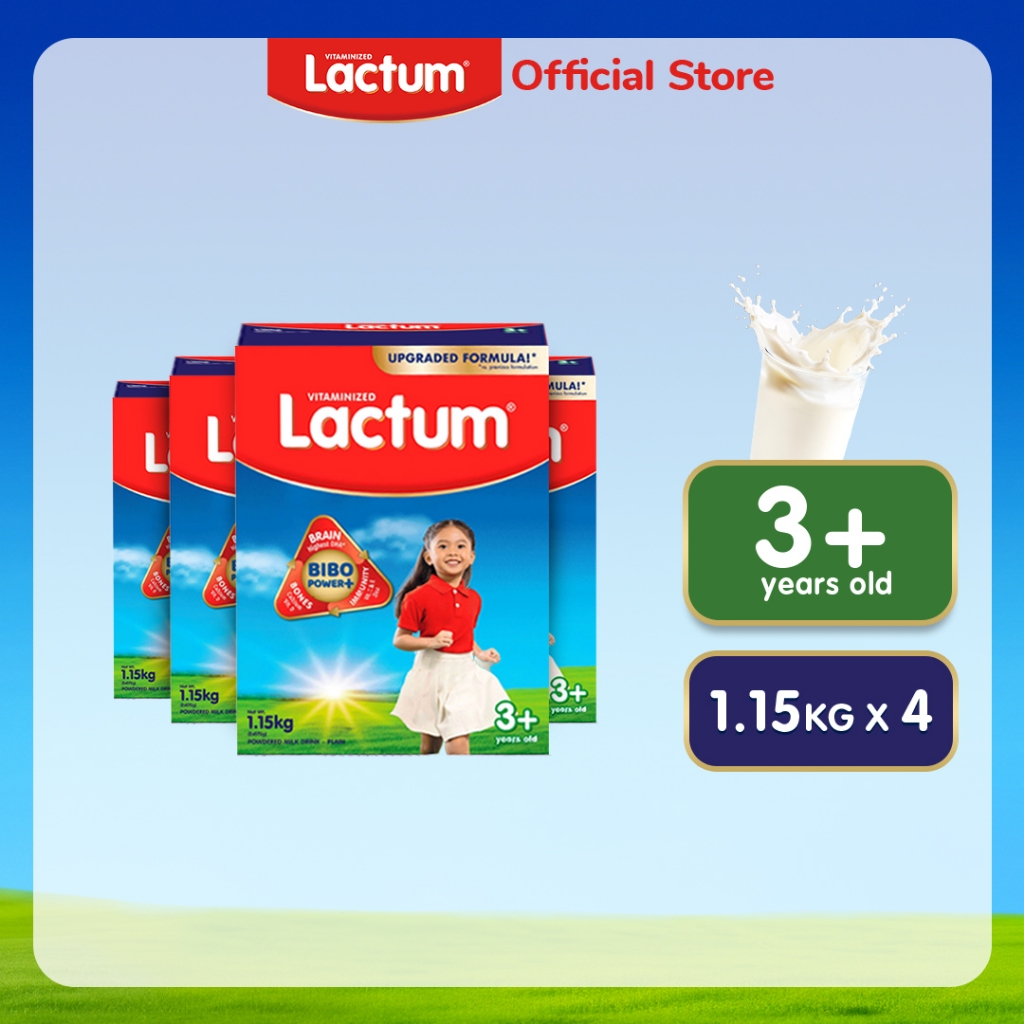 Lactum 3+ Plain Powdered Milk Supplement Drink for Children 3+ Years ...