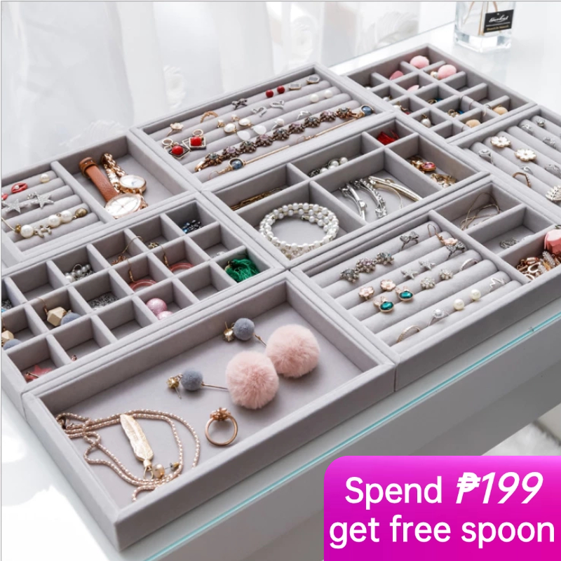 Jewelry store counter luxury velvet diamond organizer trays accessories ...