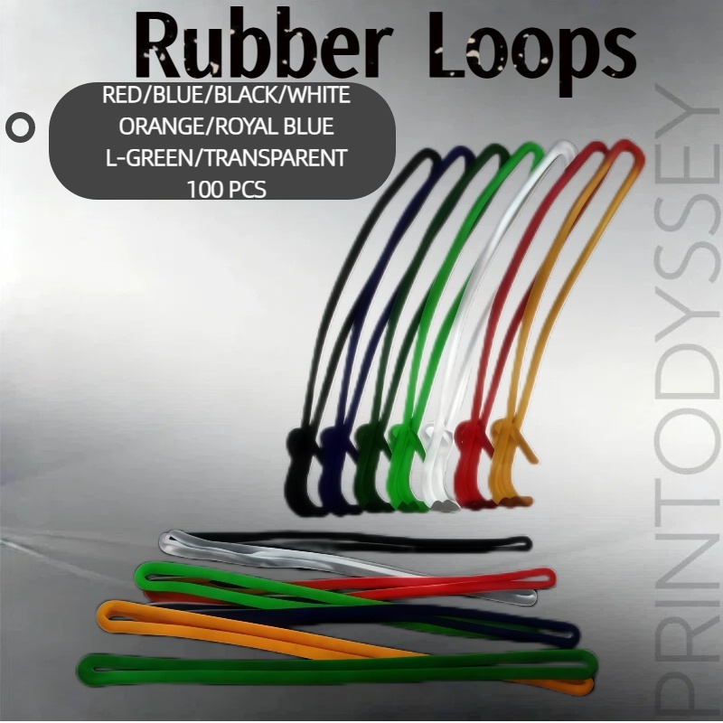 100pcs QUAFF Rubber Loops for Bag Tag Name Tag Luggage Tag ID Tag ...