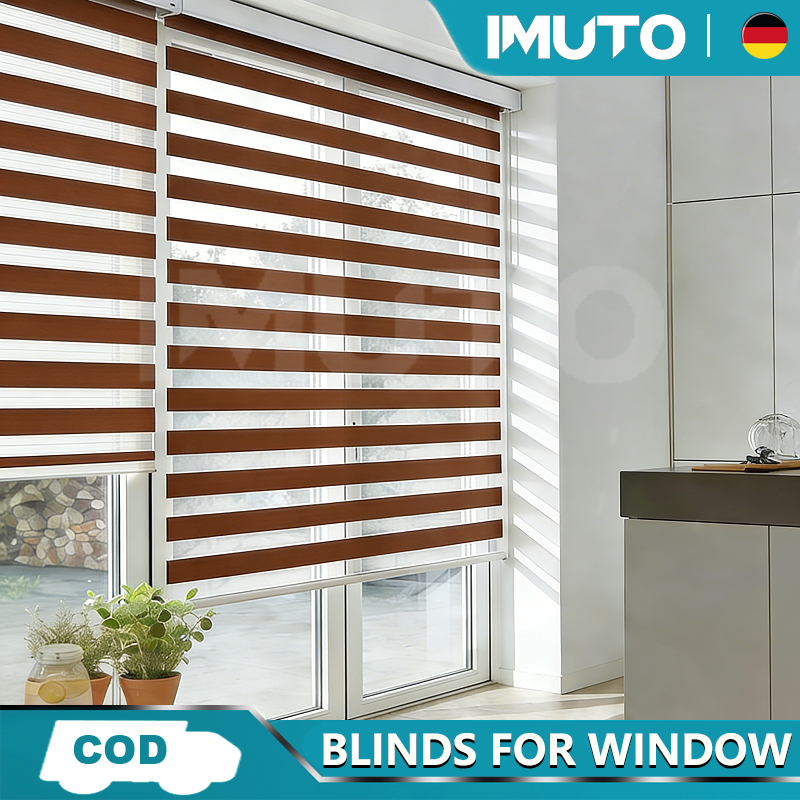 IMUTO 180/150cm Blinds For Window Venetians Duo Roller BlindsAdjustable ...