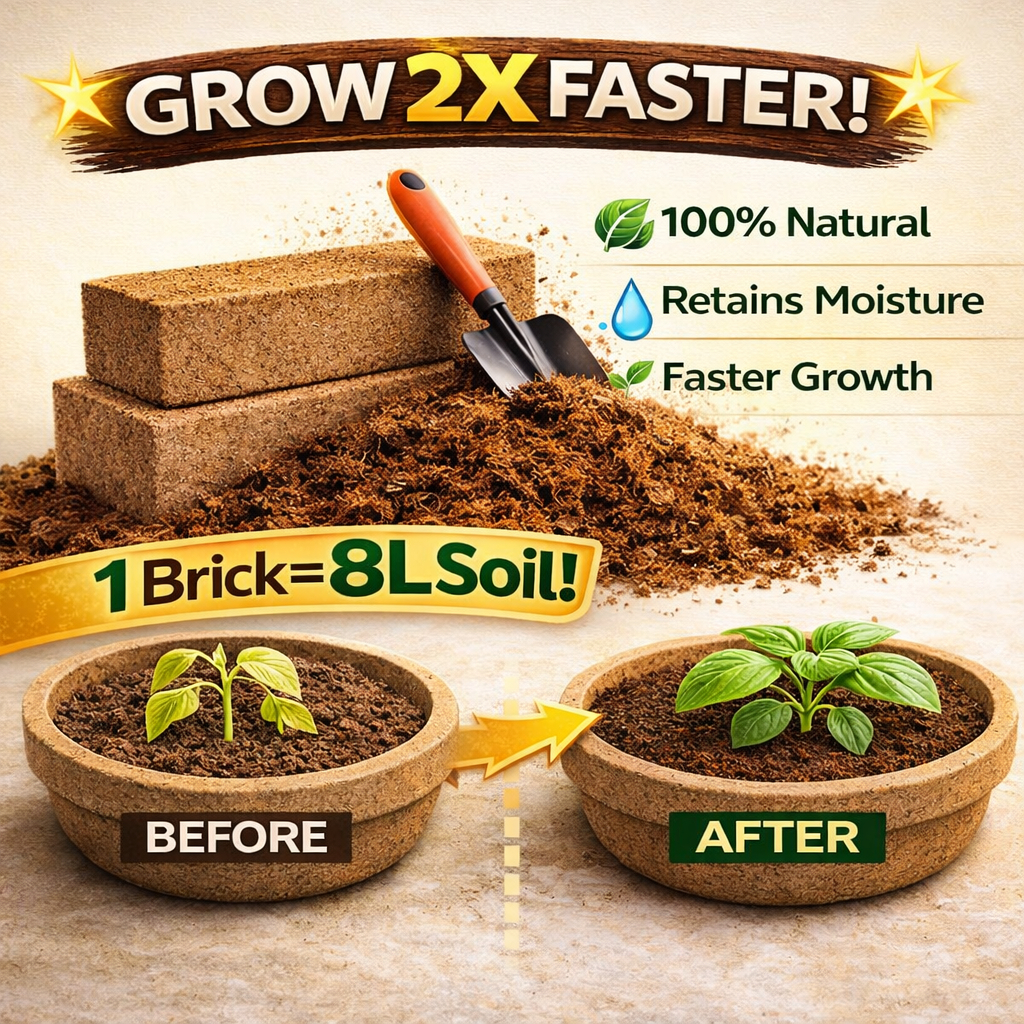 Coco Peat Block 650g Organic Coconut Soil Brick for Plants Garden Crop ...