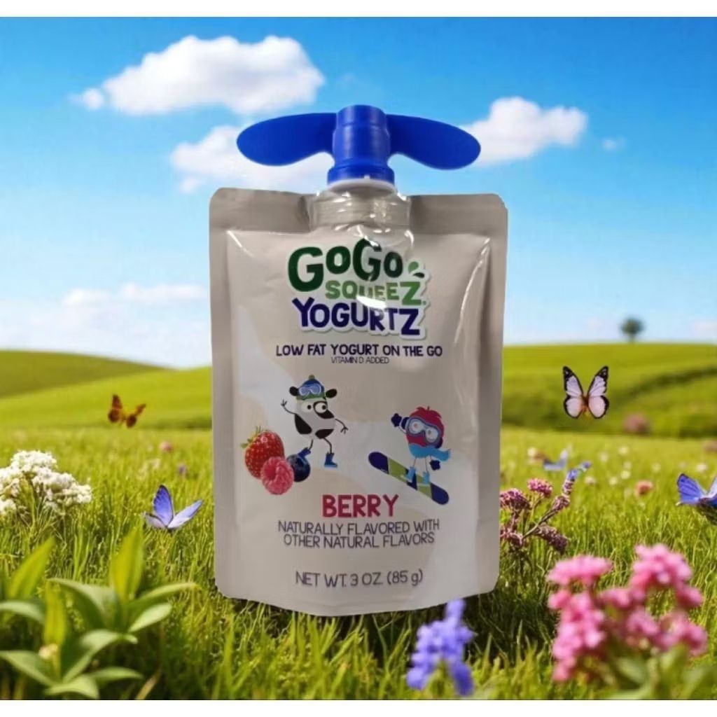 GOGO SQUEEZ YOGURTZ BERRY 85G USA GLUTEN FREE YOGURT FRUIT SNACK POUCH ...