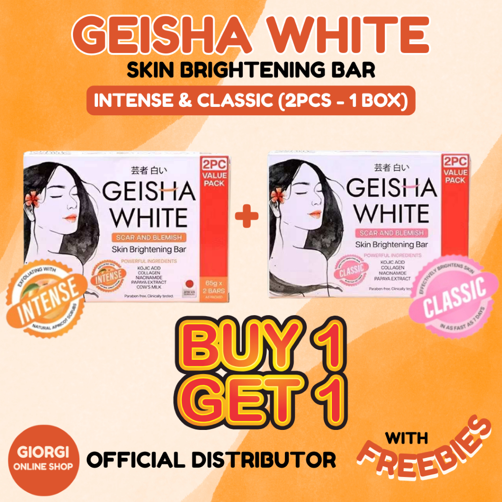 GEISHA WHITE Skin Brightening Bar Soap | 2 pcs | BUY 1 GET 1 Kojic Acid ...