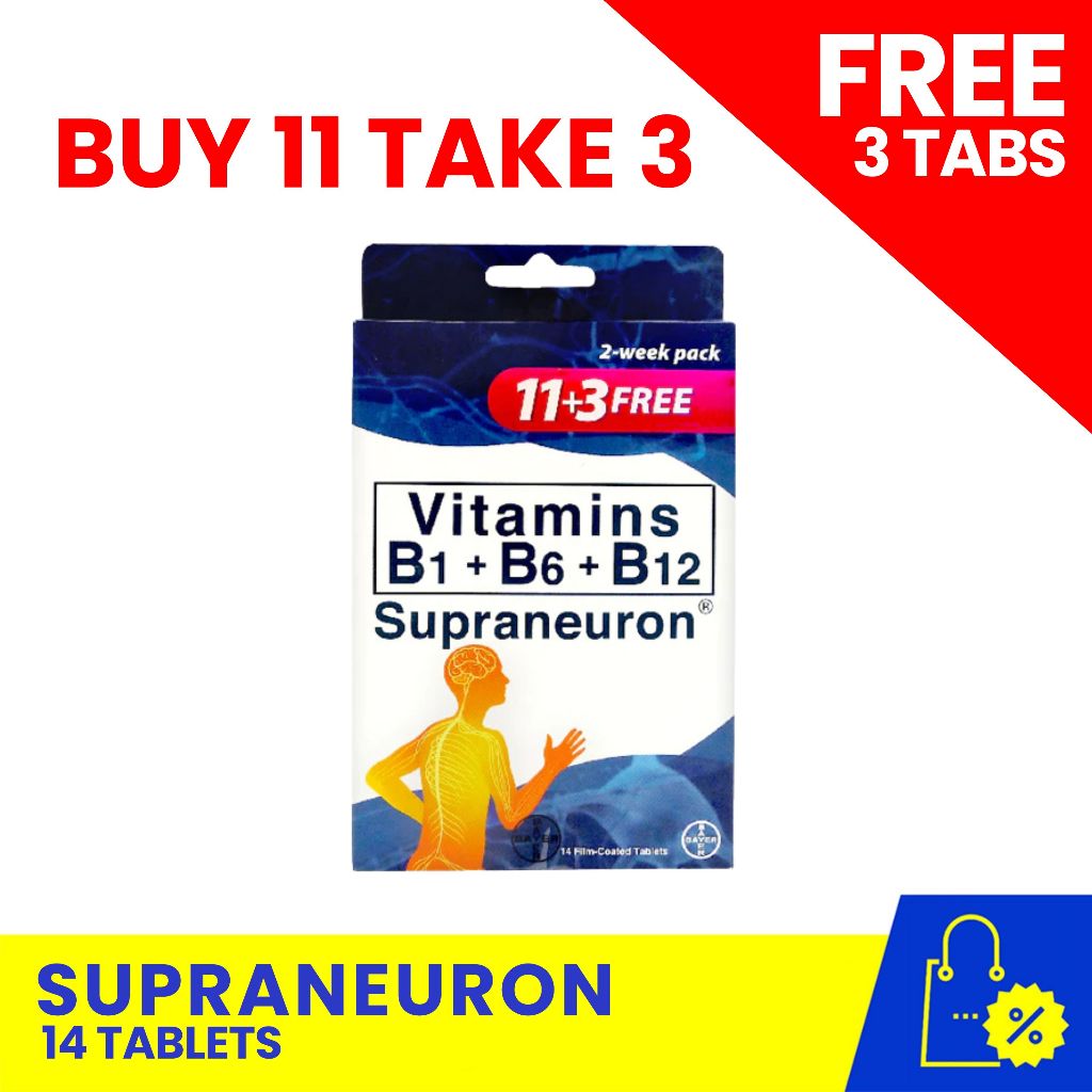 BUY 11 TAKE 3: SUPRANEURON Tablets Vitamins B1+B6+B12 | Shopee Philippines