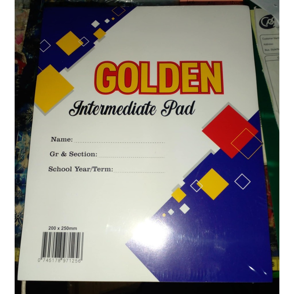 GOLDEN INTERMEDIATE PAD 10PADS PER REAM 70LVS | Shopee Philippines