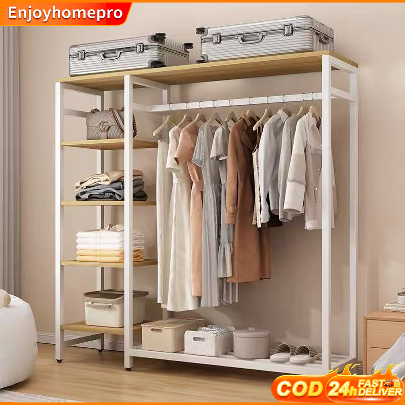 ⚡COD⚡Hanging Wardrobe Organizer Drying Rack Multifunctional Clothes ...