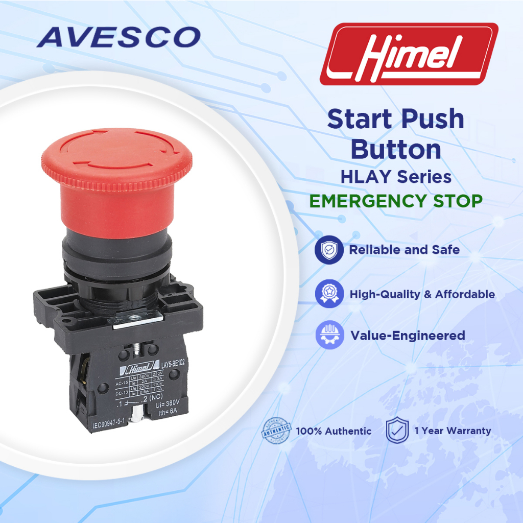Himel Push Button Series | HLAY Series | GREEN / RED | 2A at 380V ...