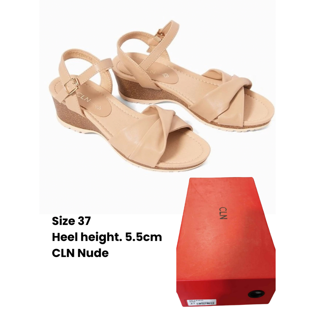 CLN SIZE 7 NUDE WEDGE SANDALS BRAND NEW SALE | Shopee Philippines