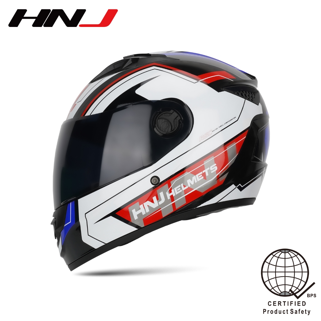 HNJ A4-012-F (855) Full face helmet for motorcycle (Single Visor ...
