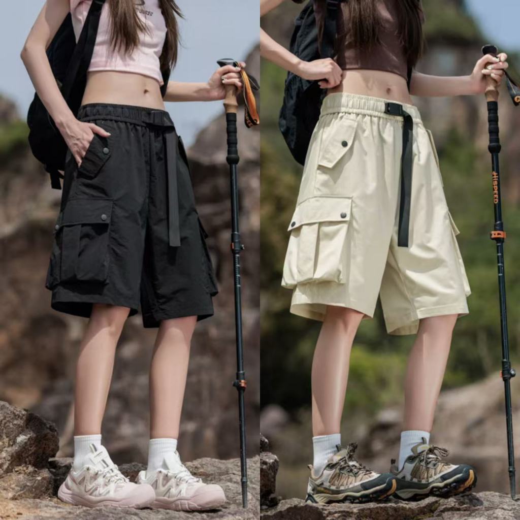 Dopamine Summer CargoShorts Mid-Rise with Multiple Pockets Unisex ...