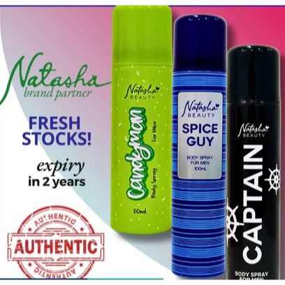 Natasha Beauty Body Spray For Men Captain 100ml by Natasha | Shopee ...