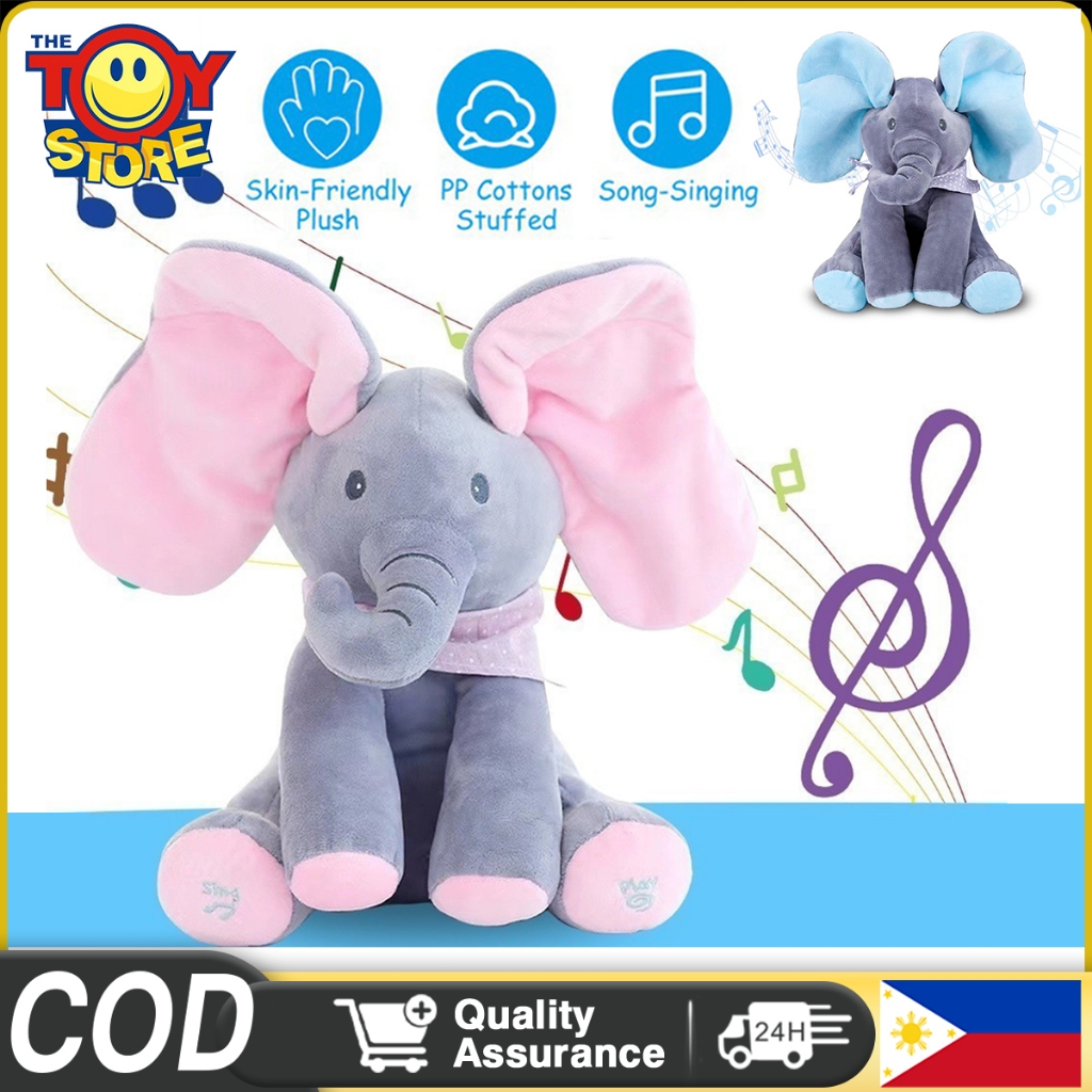Elephant Stuffed Toys Talking Singing Stuffed Peekaboo Toy with Moving ...
