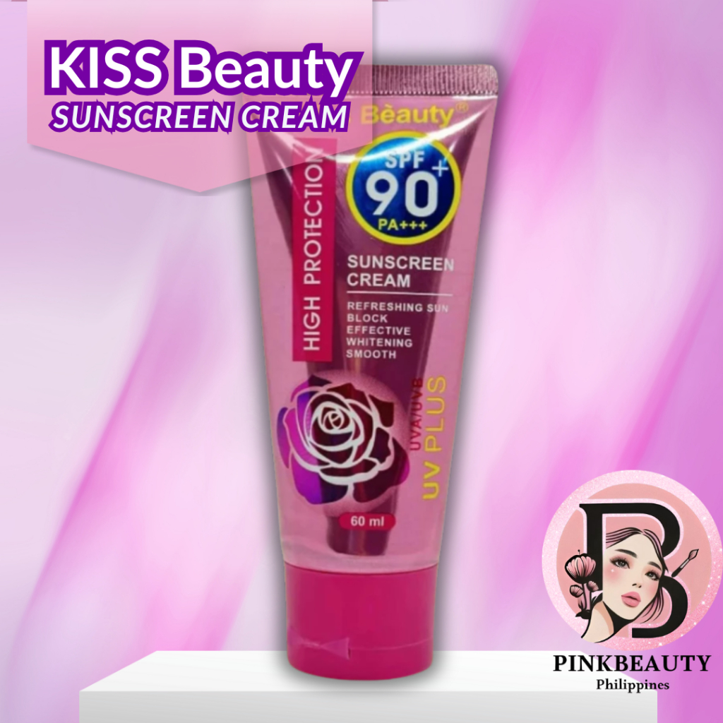 KISS BEAUTY SUNSCREEN CREAM with SPF90 PA+++ with UVA/UVB 60mL | Shopee Philippines