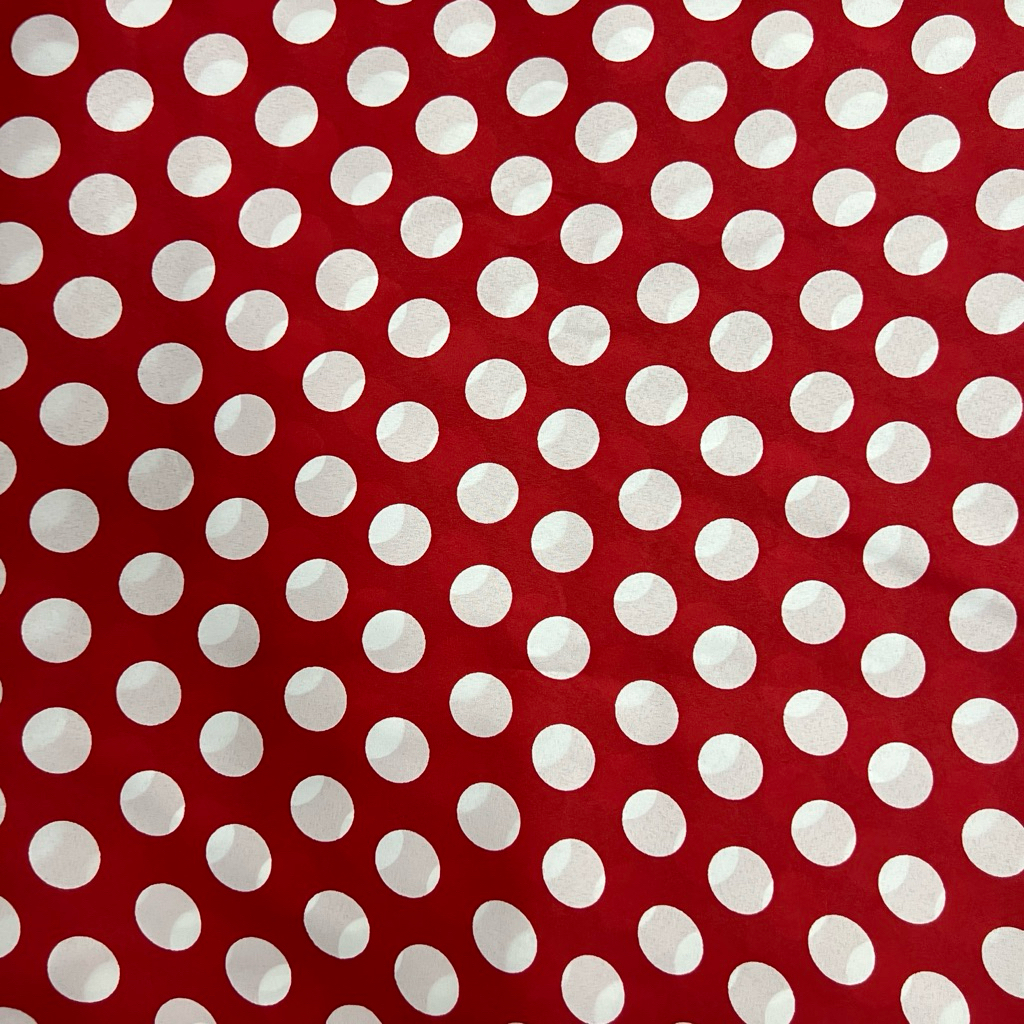 Red White Polka Dot Tela Fabric 60" Width (Per Yard) | Shopee Philippines