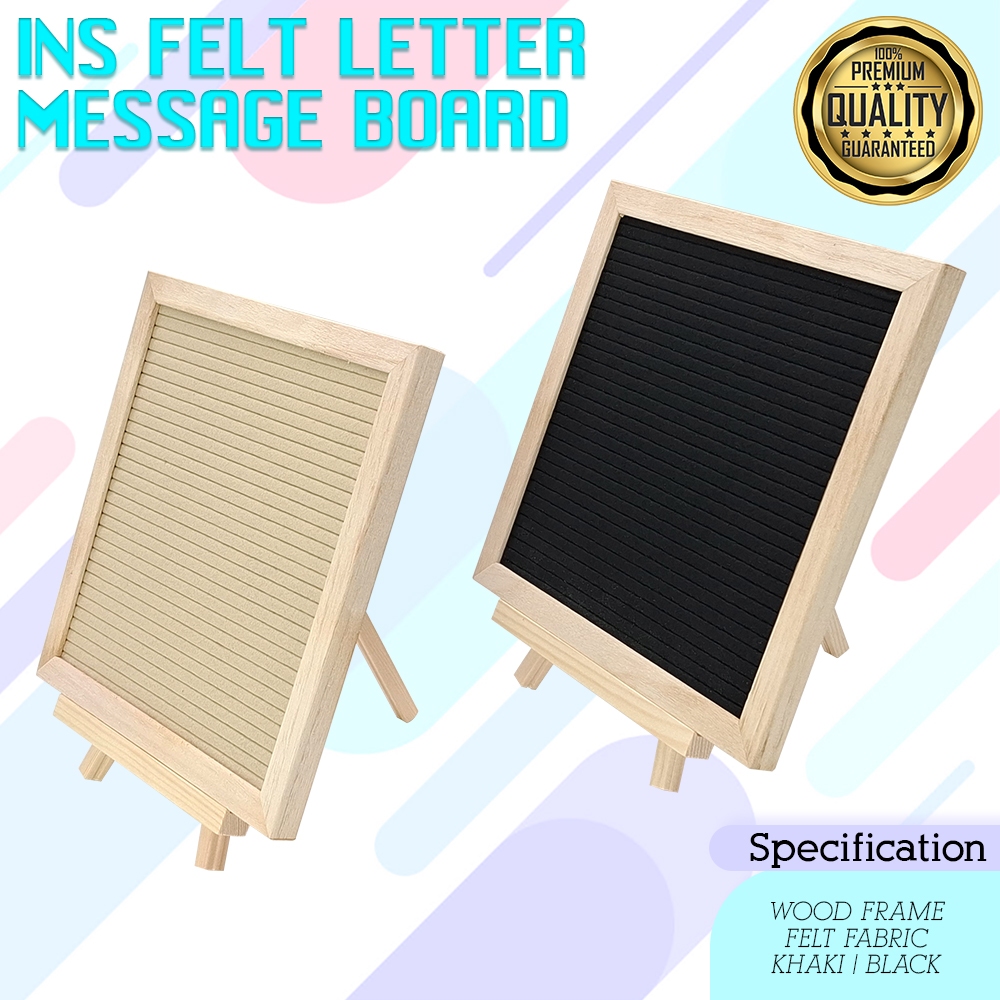 DIY Felt Letter Board with Wooden Frame and Changeable Symbols and ...