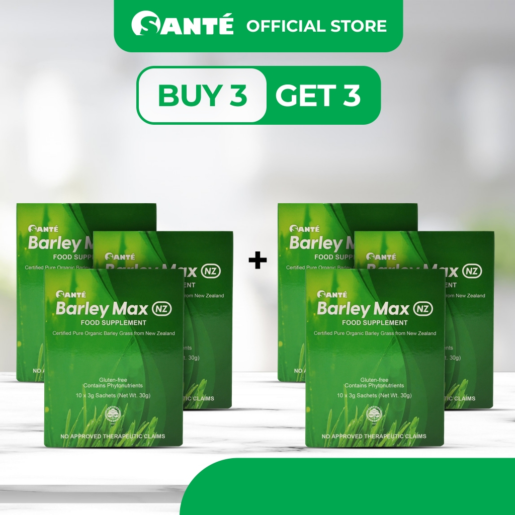 Buy 3 Get 3 Sante Barley Max Powder (3g x 10 sachet) Organic Barley ...