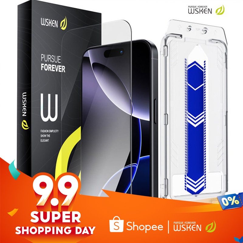 WSKEN HD/Privacy No Black Border Screen Protector for iPho 16Promax/15Pro/14/13/12/11 Tempered ...