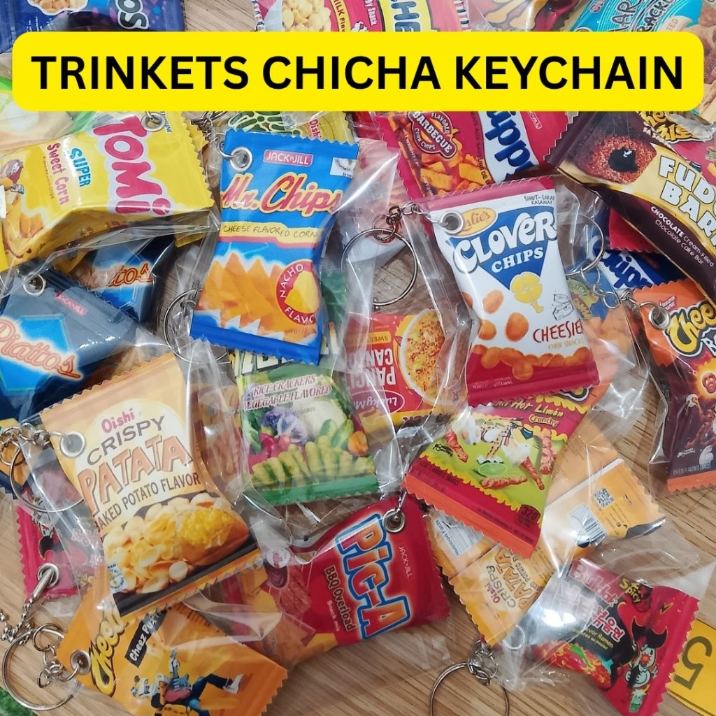 Chicha Trinkets Keychain Trending Pinoy Chicha Miniature Toy Keyring ...