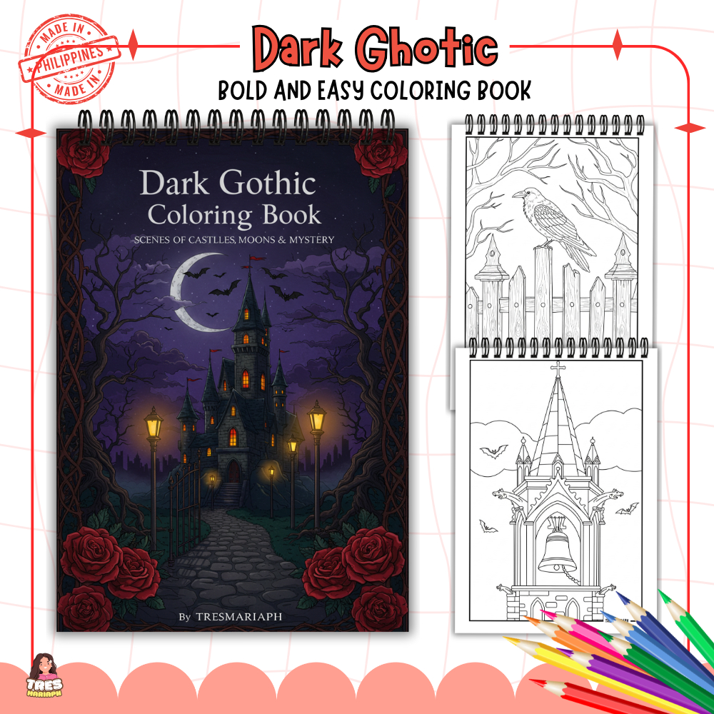 Adult Coloring Book Dark Gothic Coloring Book | Shopee Philippines