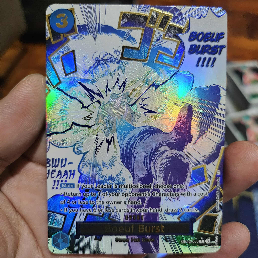 One Piece TCG ENGLISH Manga Art OP12-060 PR Boeuf Burst | Shopee ...