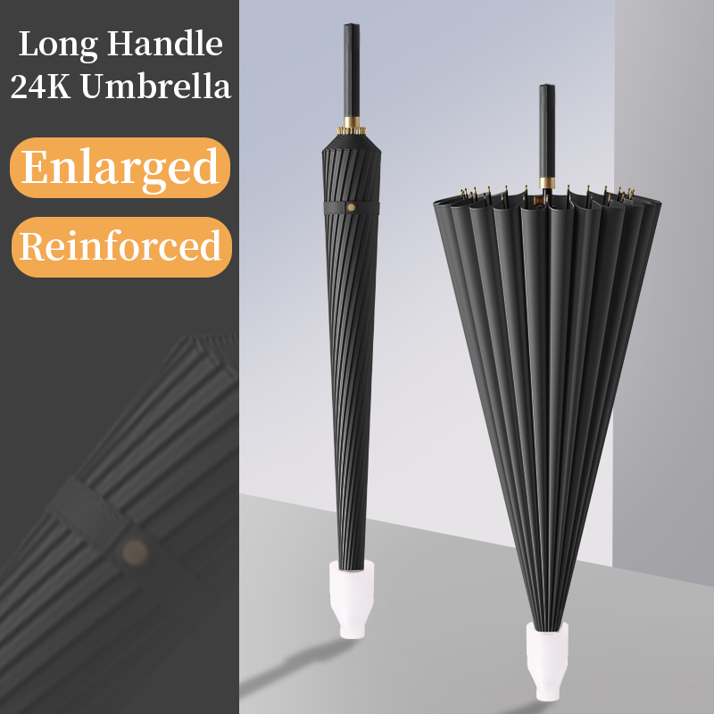Long Handle 24 Bone Big Umbrella Wiht Waterproof Sleeve Enlarged ...