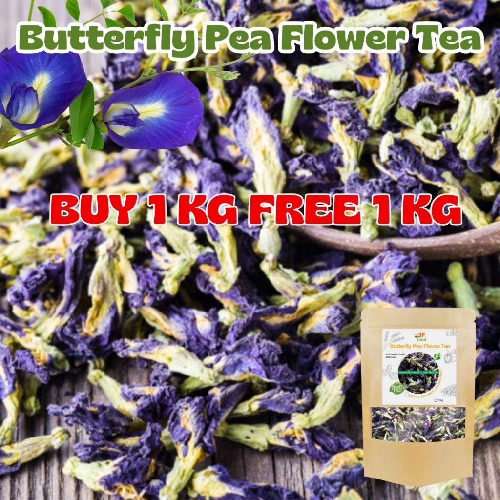 1KG - Dried Blue Butterfly Pea Blue Tea Clitoria Ternatea Flowers ...