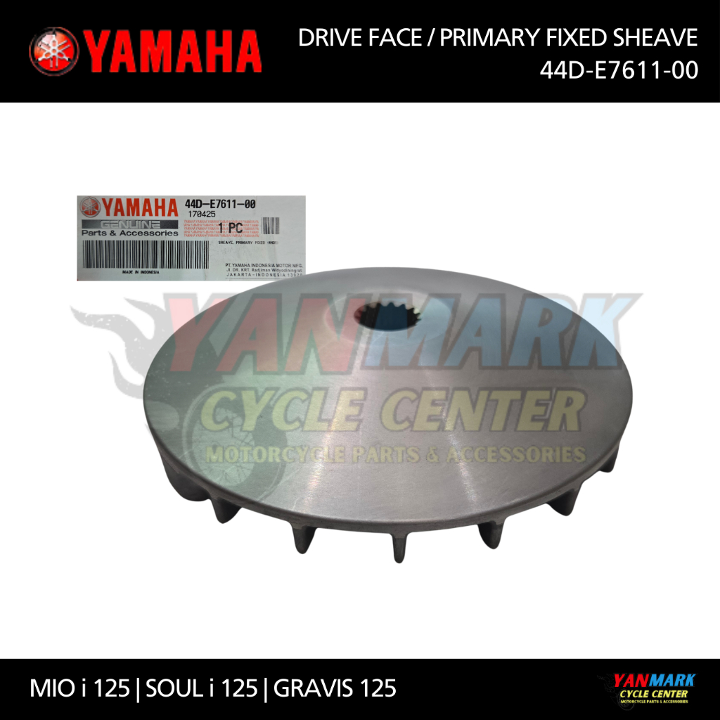 ORIGINAL YAMAHA - DRIVE FACE / PRIMARY FIXED SHEAVE - MIO i 125 | SOUL ...