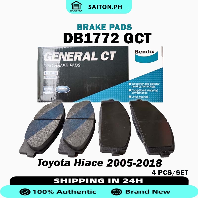 Brake Pad Front for TOYOTA HIACE COMMUTER 2005-2017 (DB-1772 GCT ...