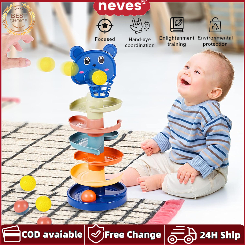 Neves Fun Track Slide Ball Rolling Ball Track Tower Shooting Stacks ...