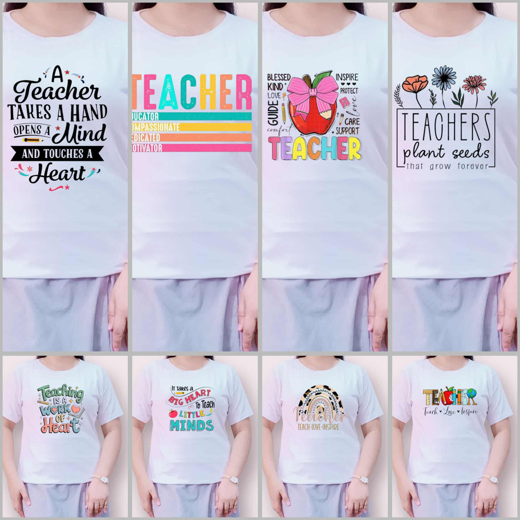 UNISEX FOR TEACHERS DAY T SHIRT Give away Quality Subli White with ...
