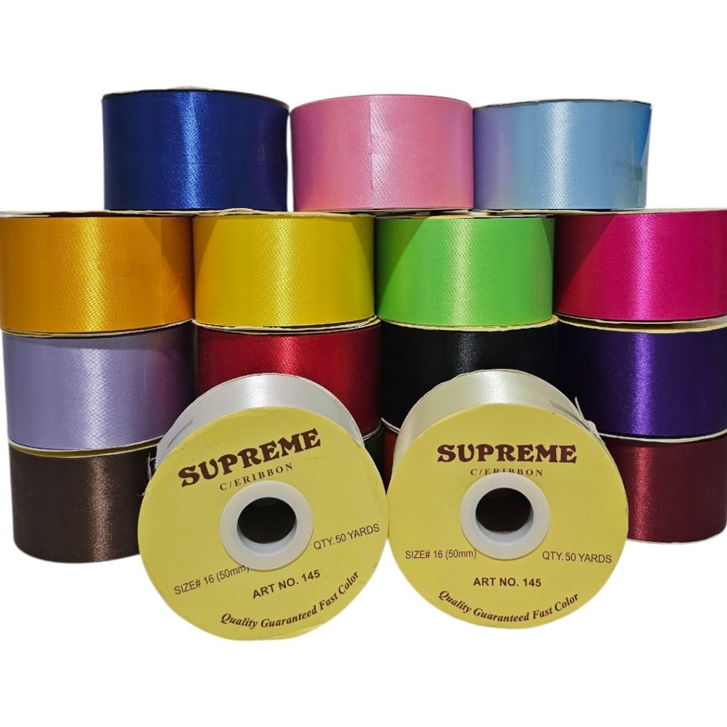 Supreme Cut Edged Satin Ribbon Size for SASH MAKING | Shopee Philippines