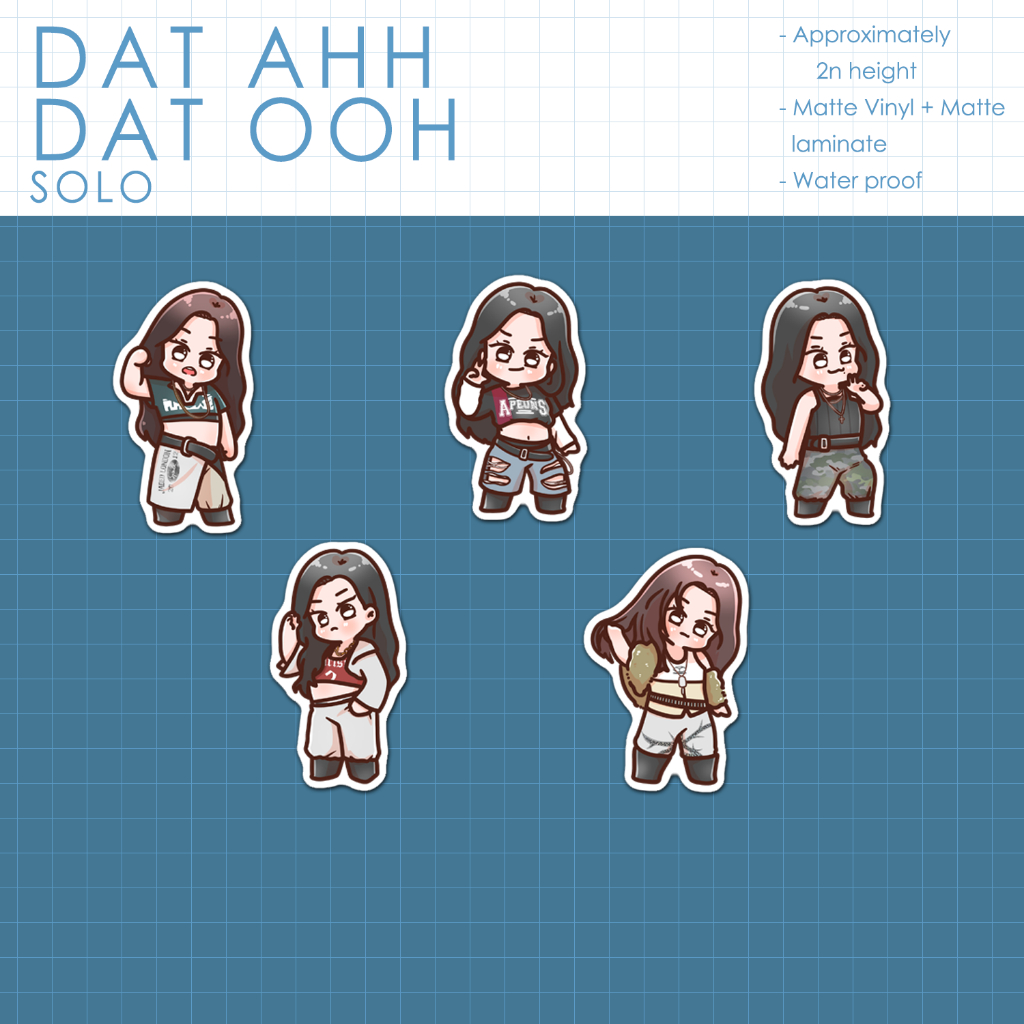 (SOLO) Dat ahh Dat ooh - TWICE Fanart Vinyl Sticker | Waterproof ...