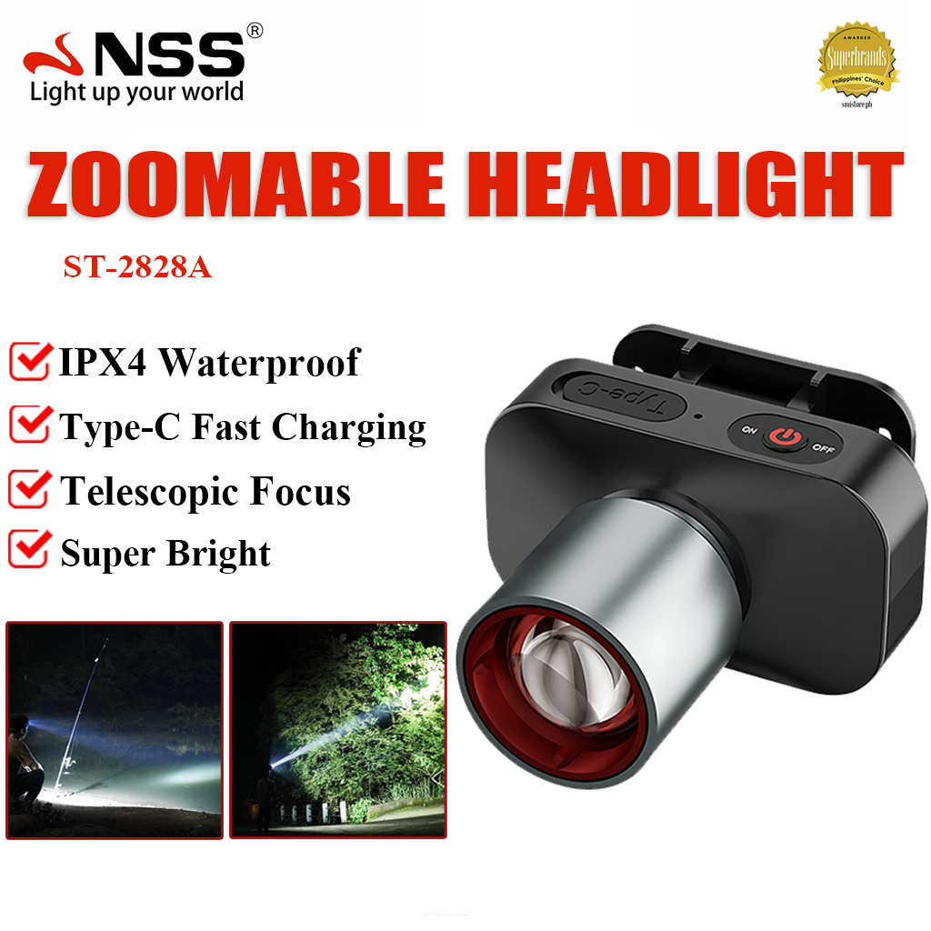 ONESTAR Zoomable Headlight Flashlight Waterproof Outdoor Rechargeable ...