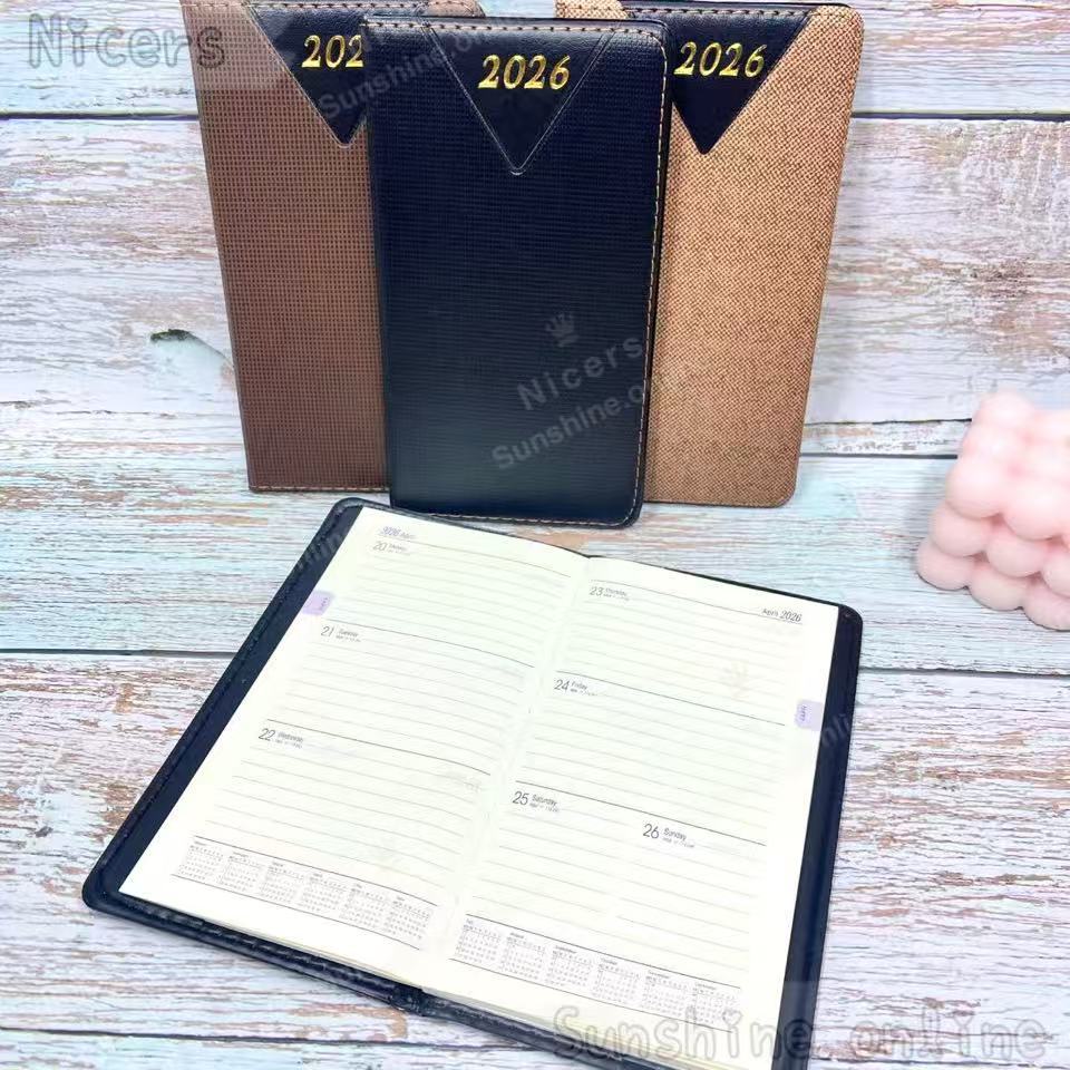2026 Leather Agenda Monthly Planner Notebook A6 Daily Diary Notepad ...