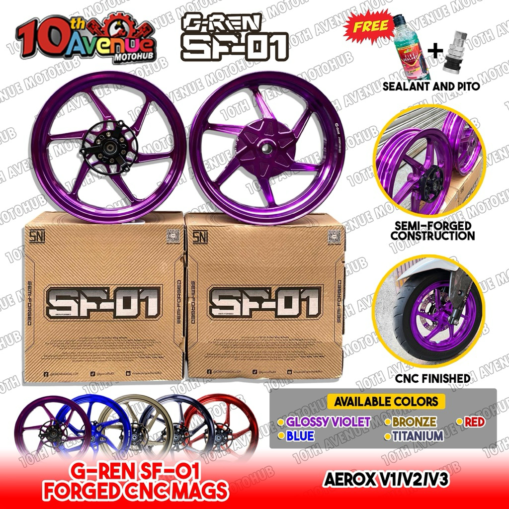 GREN SF01 MAGS NMAX v2/v3 (free sealant & tire valve) | Shopee Philippines