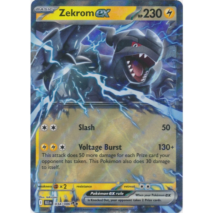 Zekrom ex - 034/086 Pokemon » SV Black Bolt Ultra Rare | Shopee Philippines