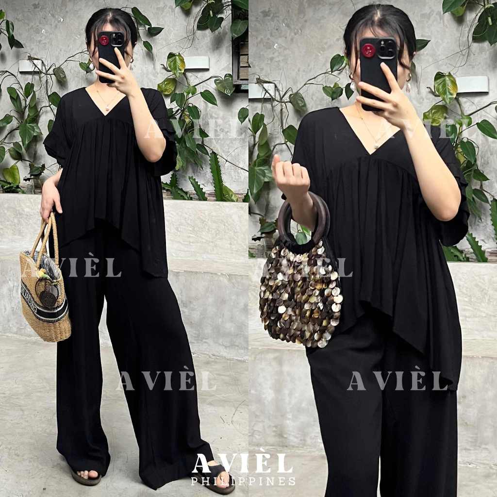 AVIÈL A02P Coords PLUS SIZE & REGULAR Coord Linen Coord Terno Free Size ...